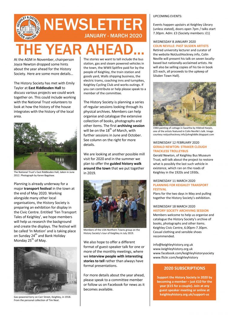 Newsletters – KEIGHLEY & DISTRICT LOCAL HISTORY SOCIETY