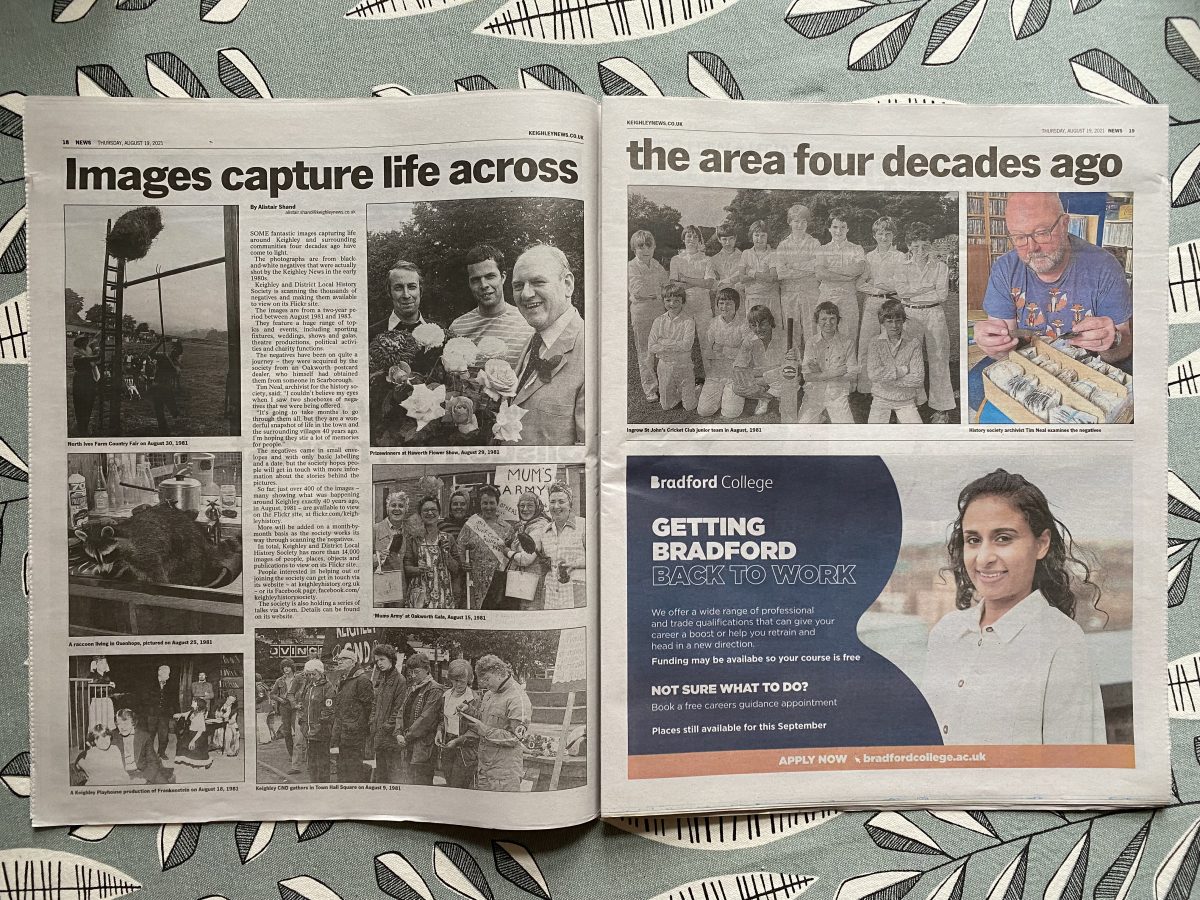 News – KEIGHLEY & DISTRICT LOCAL HISTORY SOCIETY